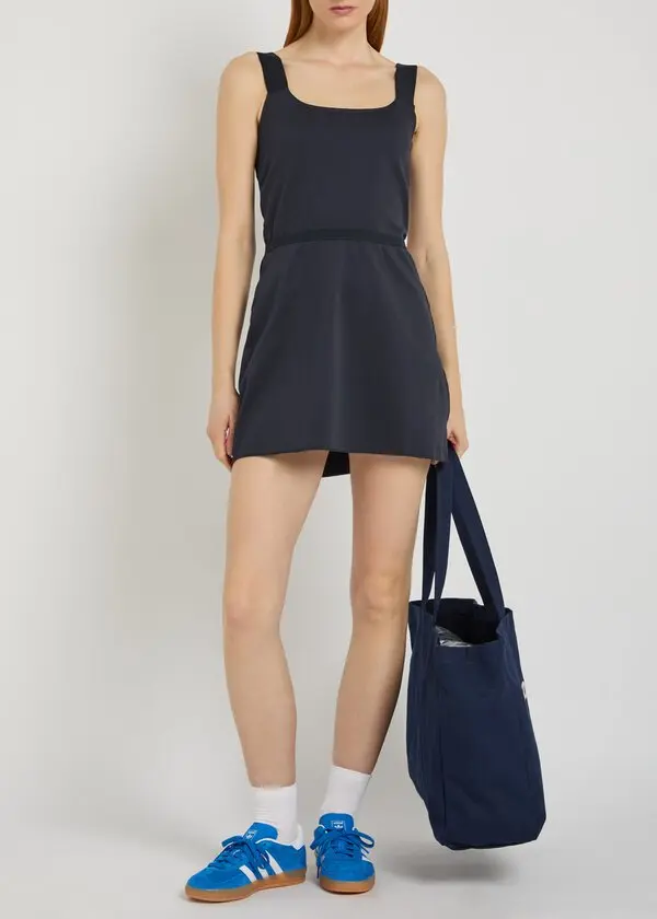 SPENCE Court Piqué Ponte Mini Dress - Navy