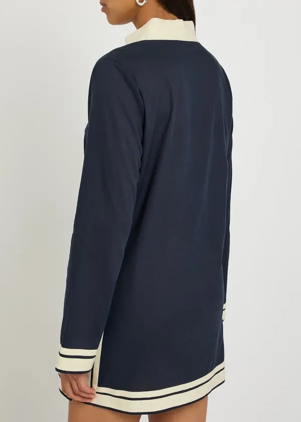 Tory Burch Cotton Mini Tunic Dress - Navy