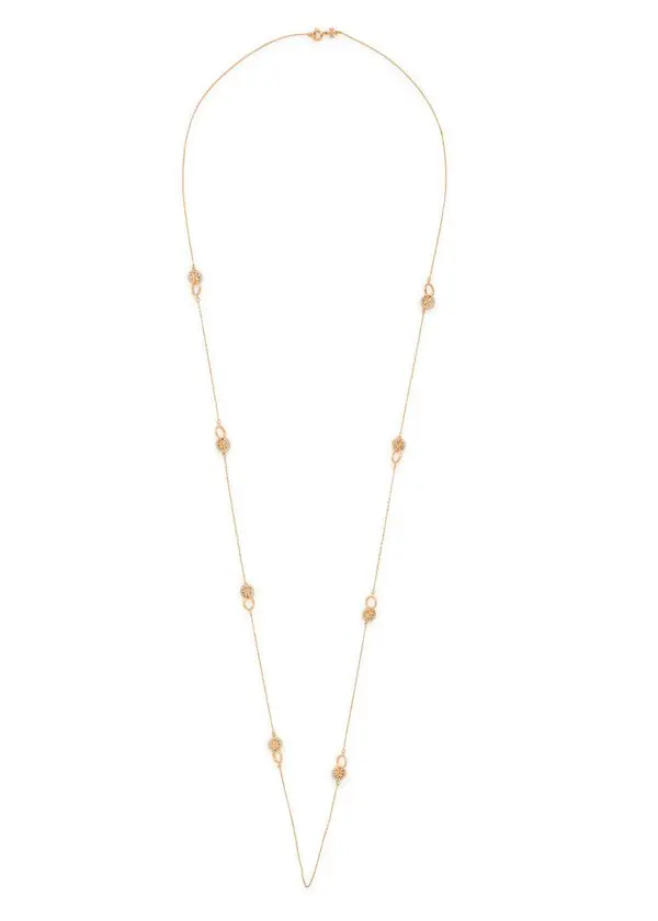 Tory Burch Icon Pavé Necklace - Gold