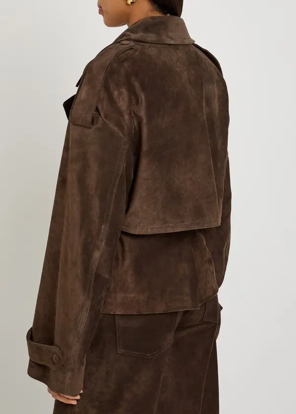 ARMARIUM Flamina Belted Suede Trench Jacket