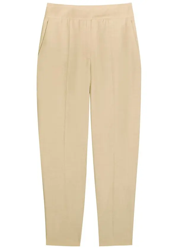 JOSEPH Aix Tapered-leg Trousers - Beige