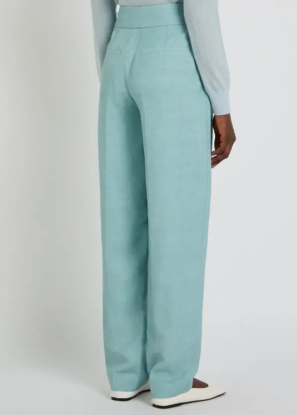 JOSEPH Aix Tapered-leg Woven Trousers - Light Blue