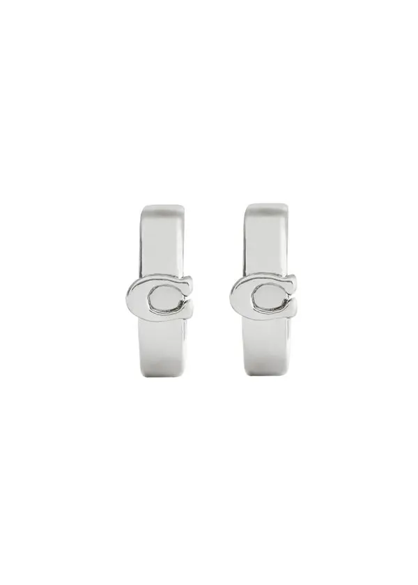 COACH Logo Hoop Earrings