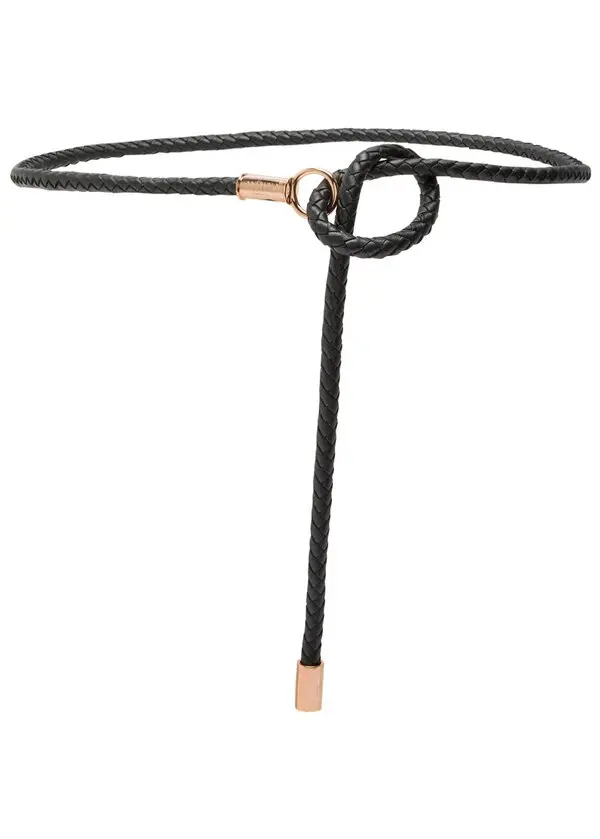 Gabriela Hearst Rope Leather Belt - Black