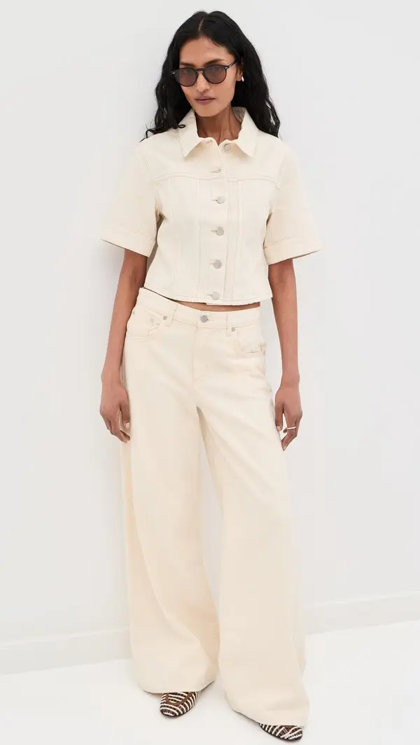 Veronica Beard Malcom Denim Jacket - Ecru