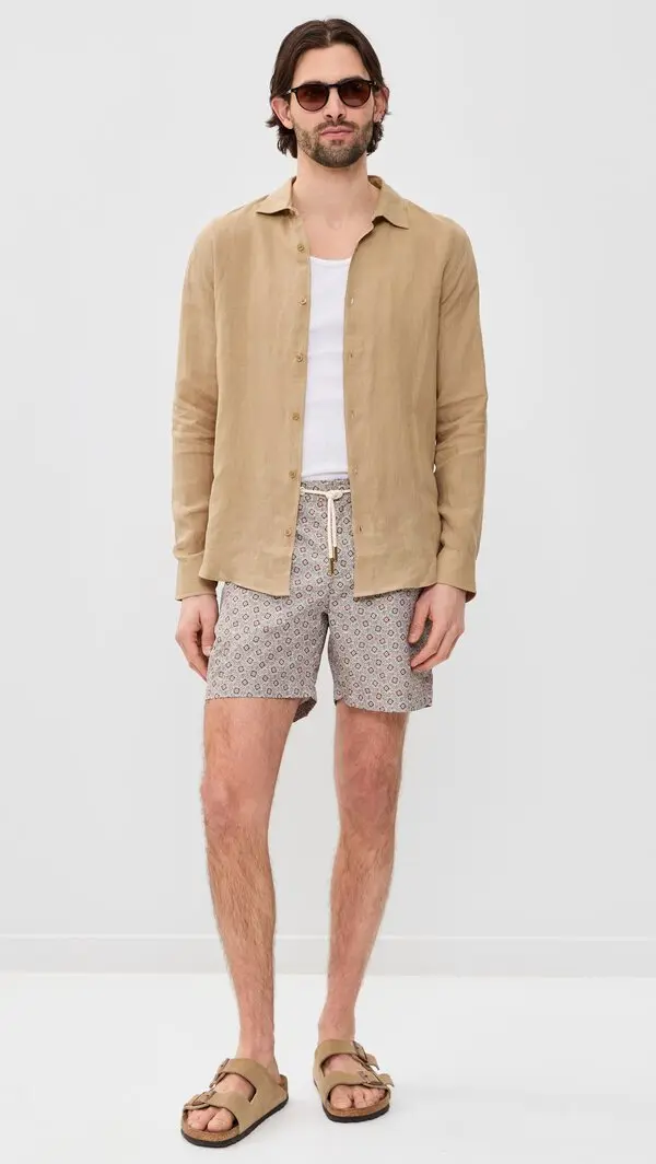 Orlebar Brown Giles Stitched Top - Biscuit