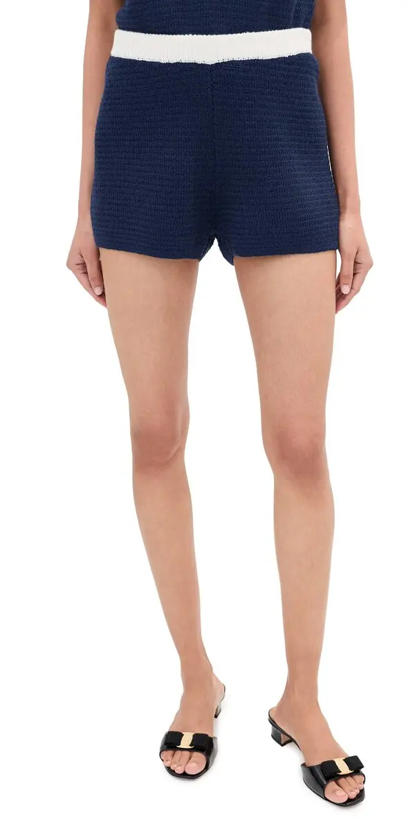 LE BOP Emerson Textured Knit Shorts - Midnight Multi