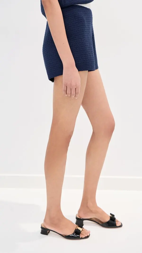 LE BOP Emerson Textured Knit Shorts - Midnight Multi