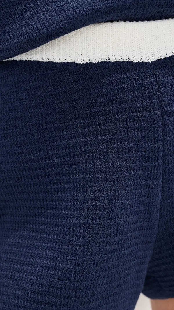 LE BOP Emerson Textured Knit Shorts - Midnight Multi
