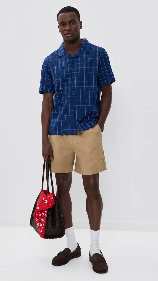 MCTAVISH Pleated Hemp Blend Shorts