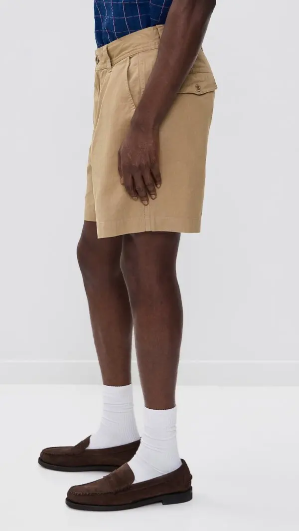 MCTAVISH Pleated Hemp Blend Shorts
