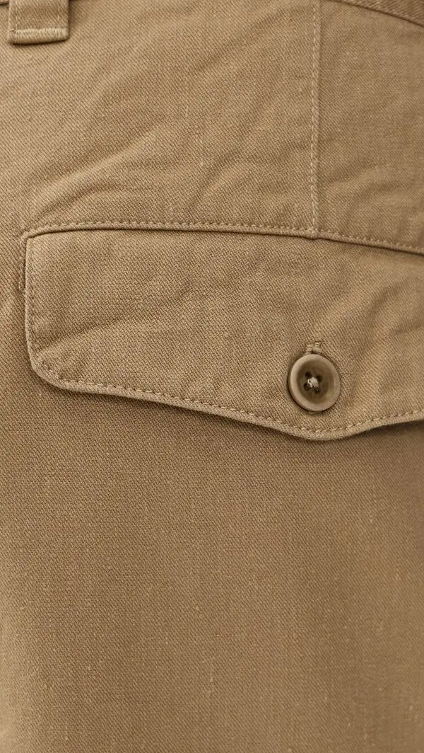 MCTAVISH Pleated Hemp Blend Shorts