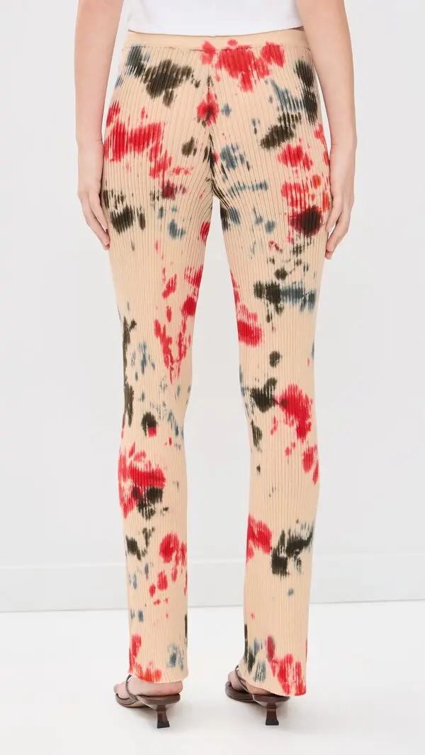 Rodebjer Monica Tie-dye Ribbed Knit Pants