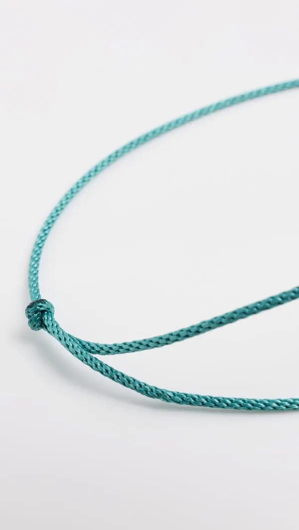 Ef Collection 14k Gold Diamond Dot Cord Bracelet - Lagoon