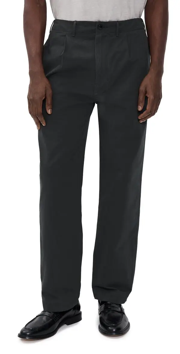 Madewell Cotton Twill Single Pleat Pants