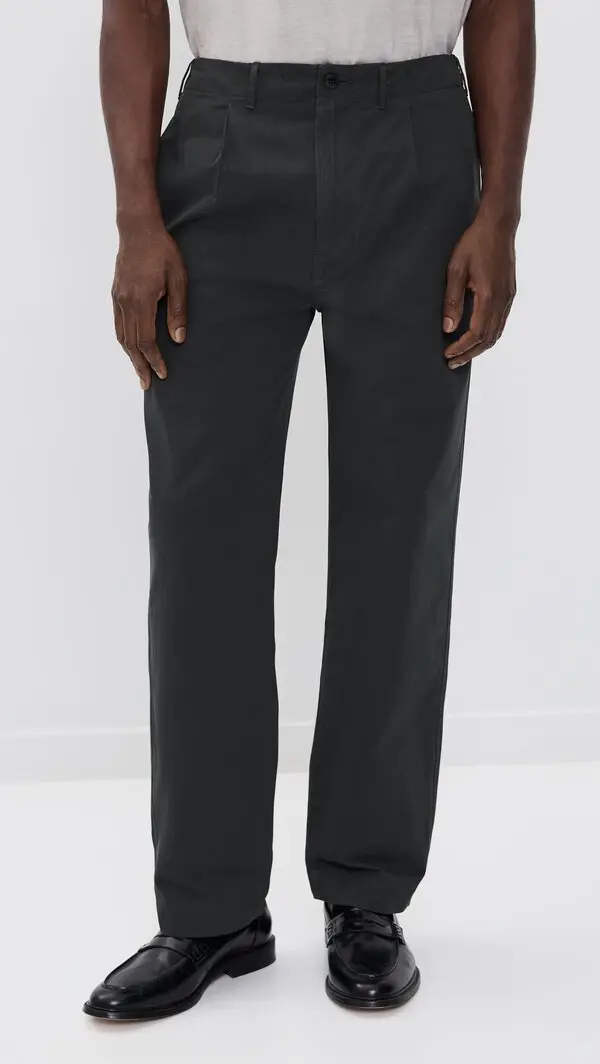 Madewell Cotton Twill Single Pleat Pants