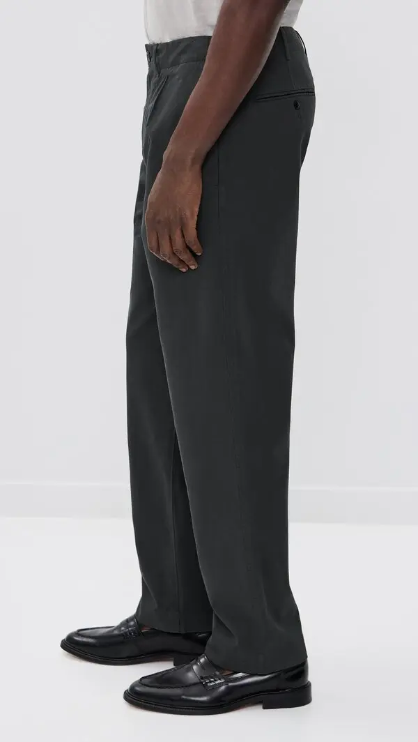 Madewell Cotton Twill Single Pleat Pants