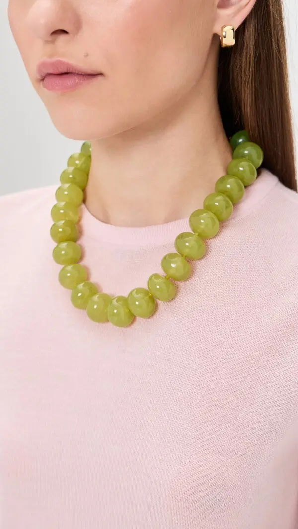 Baublebar Joan Semi Precious Necklace - Olive