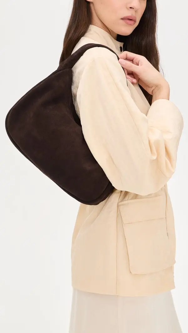 ST. AGNI Suede Bon Bon Bag - Coffee