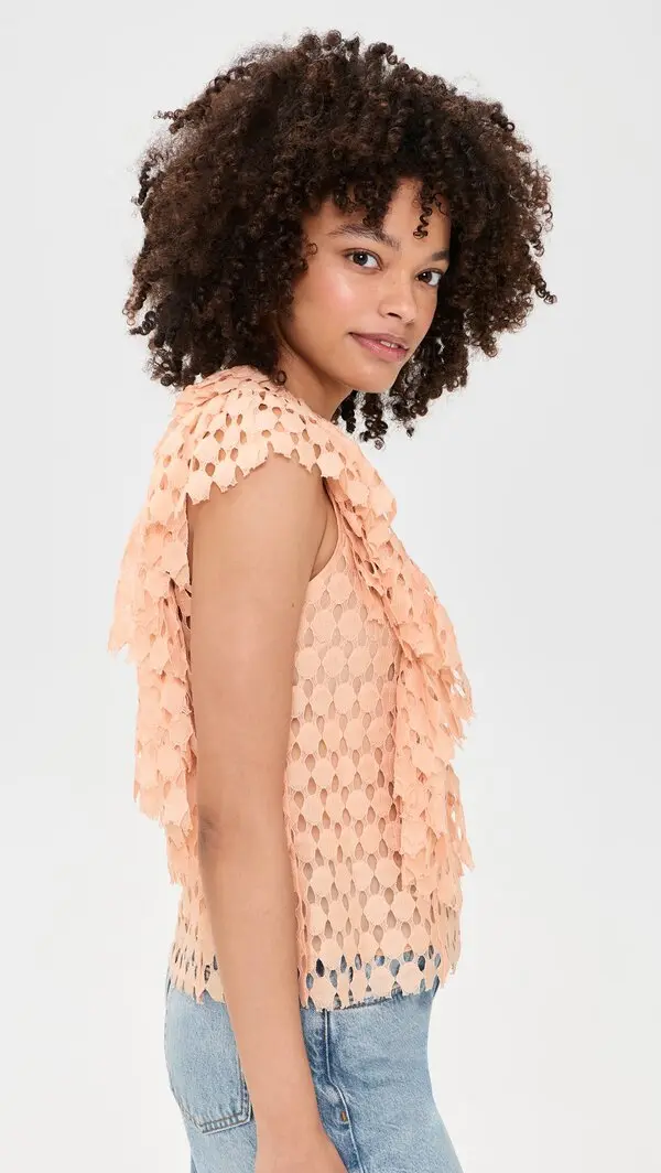 Ulla Johnson Daevy Lace Top - Blush