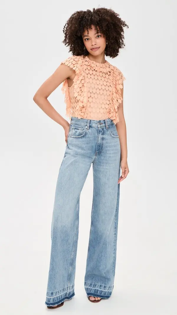 Ulla Johnson Daevy Lace Top - Blush