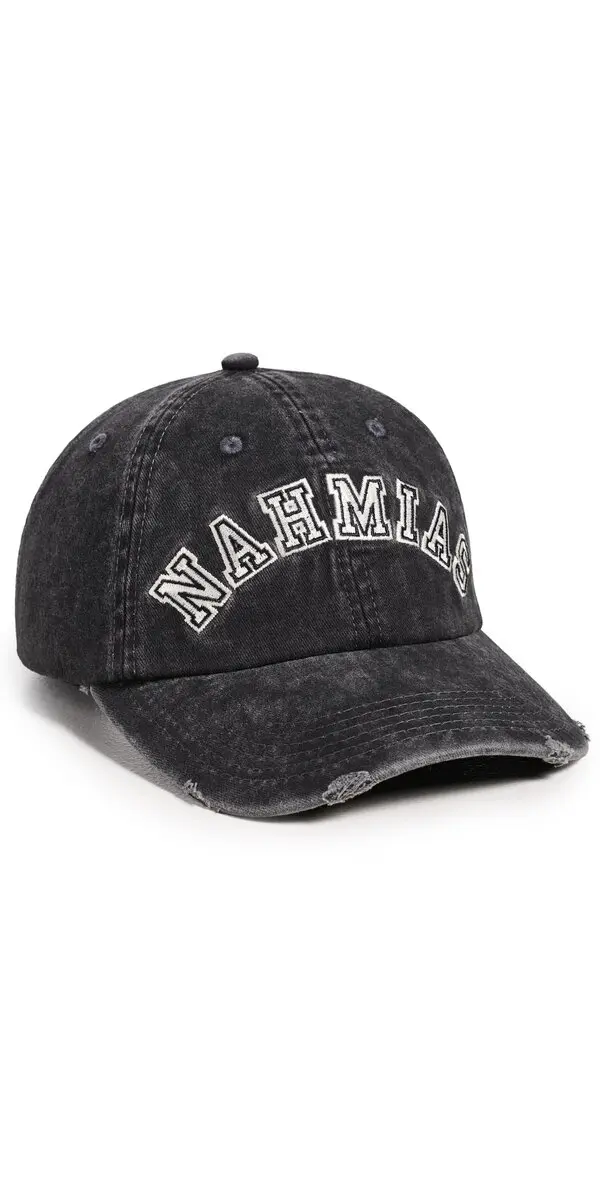 NAHMIAS Chenille Dad Cap - Off Black Jersey