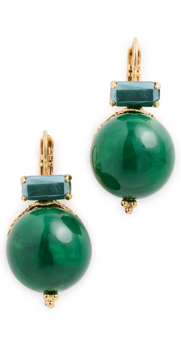 Gas Bijoux Decalcia Hinged Hoop Earrings - Green