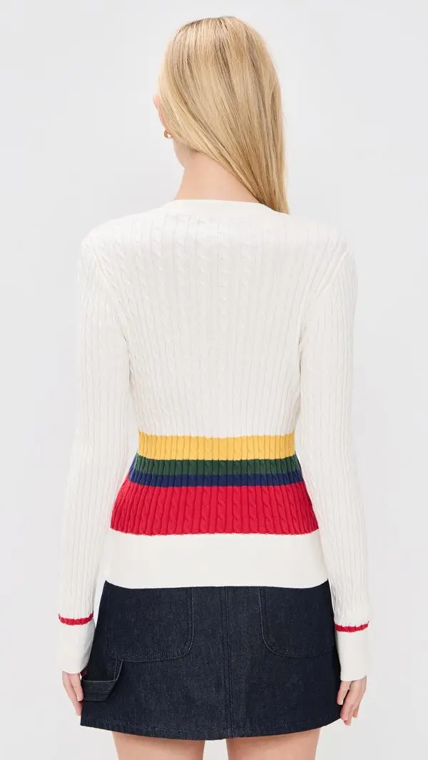 ROWING BLAZERS Primary Stripe Cable Knit Pullover