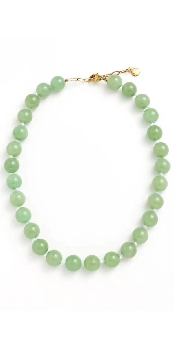 MAYAMAR Round Aventurine Necklace - Green