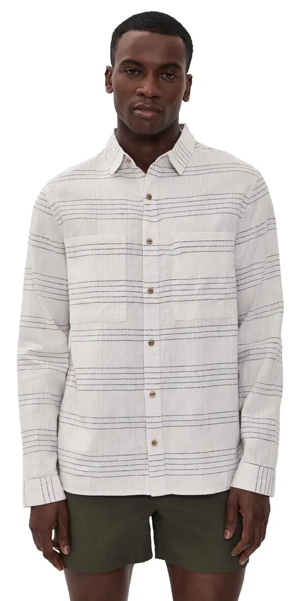 MCTAVISH Hemp Long Sleeve Shirt - White Multi