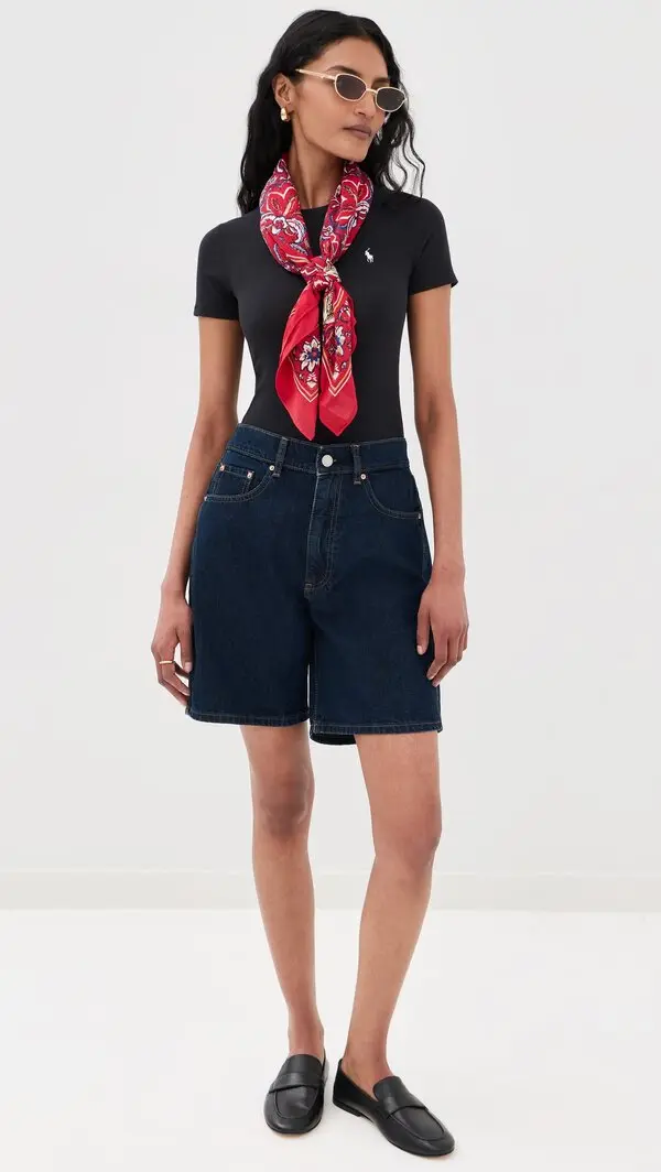 Polo Ralph Lauren Short Sleeve Thong Bodysuit - Onyx
