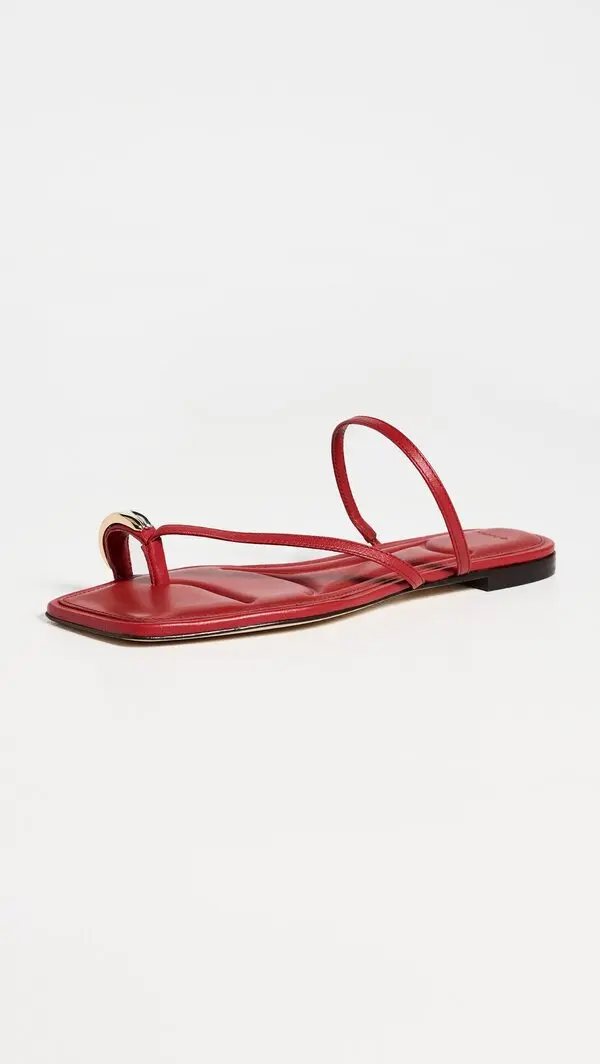 Vince Polli Toe Loop Sandals - Crimson