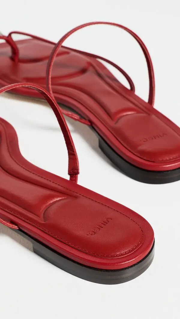 Vince Polli Toe Loop Sandals - Crimson
