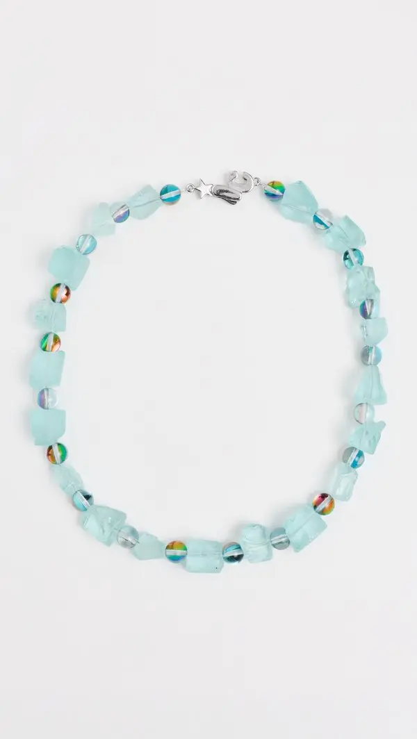 IAN CHARMS Iced Out Beaded Necklace
