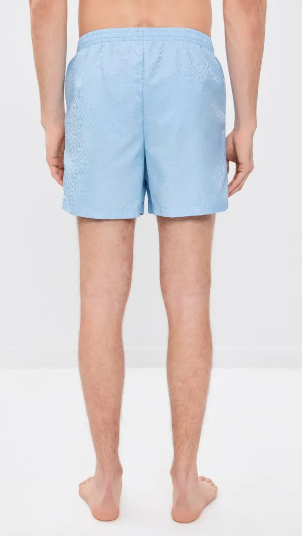 Casablanca Monogram Jacquard Swim Shorts - Blue