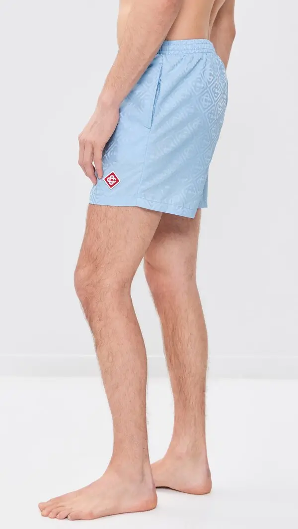 Casablanca Monogram Jacquard Swim Shorts - Blue
