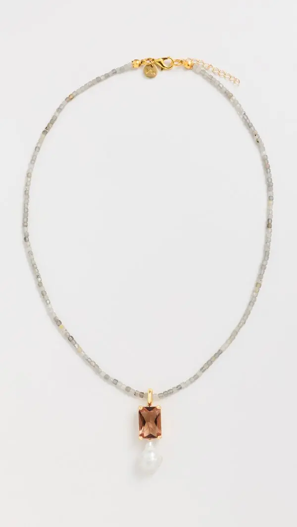 Maison Irem Thale Stone And Pearl Necklace