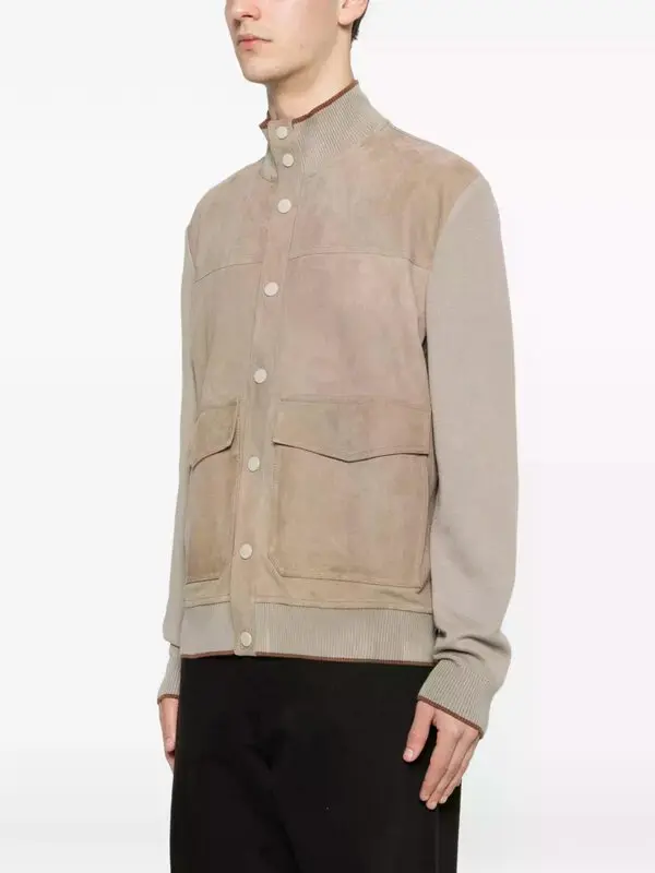 Canali Patch-pocket Bomber Jacket - Neutrals
