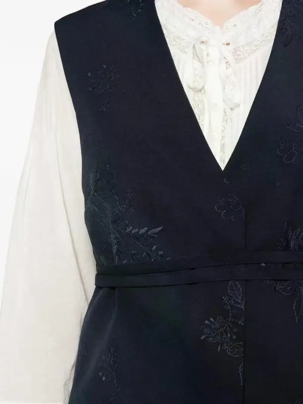 TWINSET Embroidered Floral Waistcoat