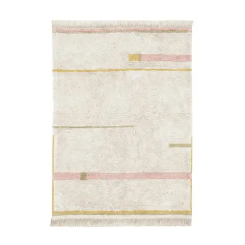 LORENA CANALS Washable Rug Lanes - Natural And Pink