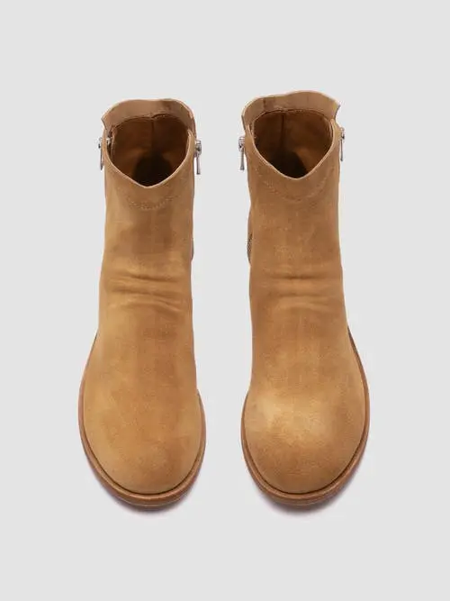 Officine Creative Shantel 004 Suede Zipped Boots - Camel
