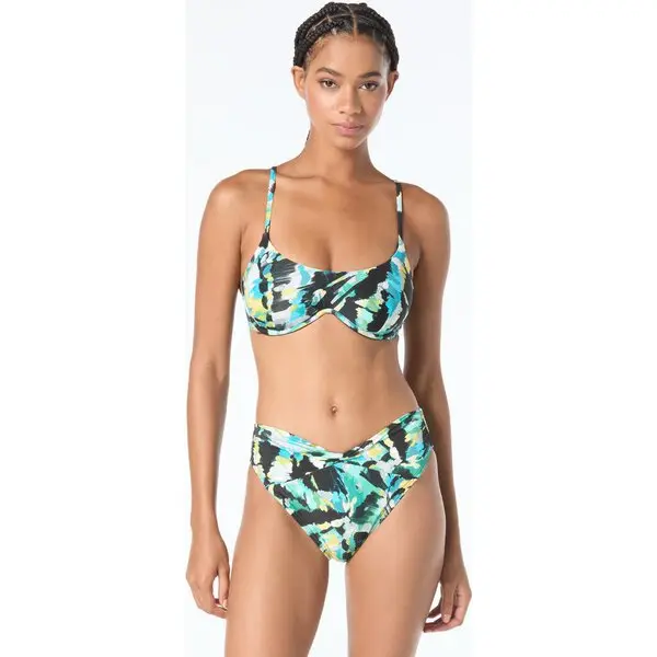 Vince Camuto Scoop Neck Underwire Bikini Top - Blue Multi