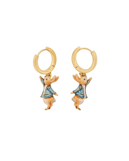 FABLE ENGLAND Peter Rabbit Huggie Earrings - Gold