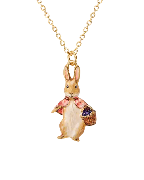 FABLE ENGLAND X Peter Rabbit Cotton-tail Pendant Necklace - Gold