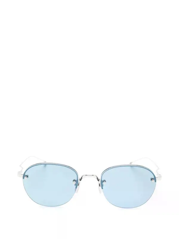 Thom Browne Oval-frame Sunglasses - Silver