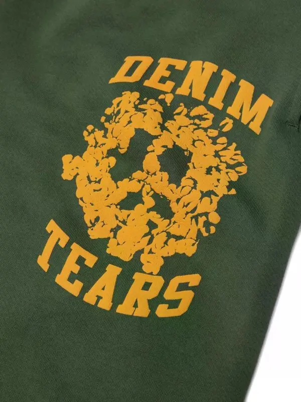DENIM TEARS Graphic-print Sweatpants - Green