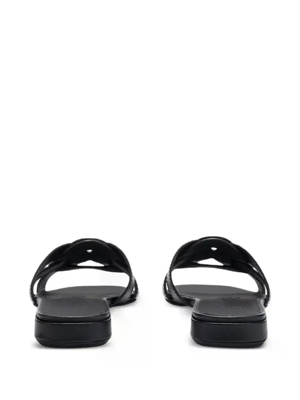 Furla Summer Leather Sandals - Black