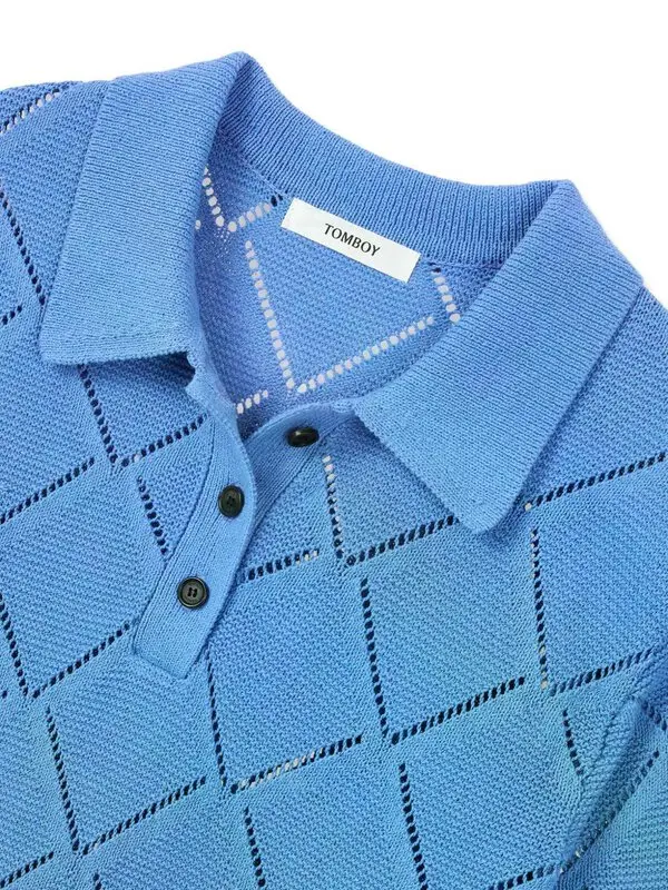 STUDIO TOMBOY Diamond Jacquard Knit - Blue