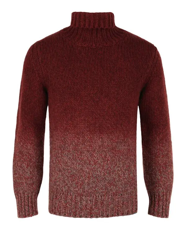SLOWEAR Zanone Ombre Sweater - Dark Red