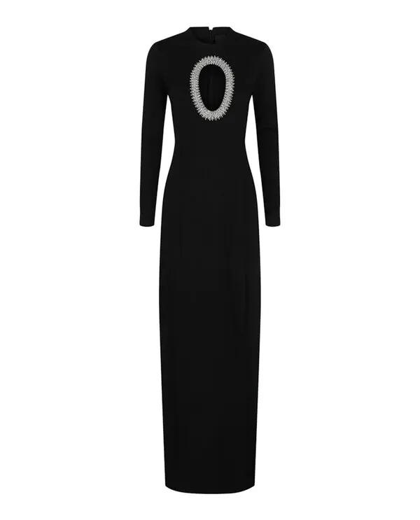 Givenchy Cutout Crystal-embellished Gown - Black